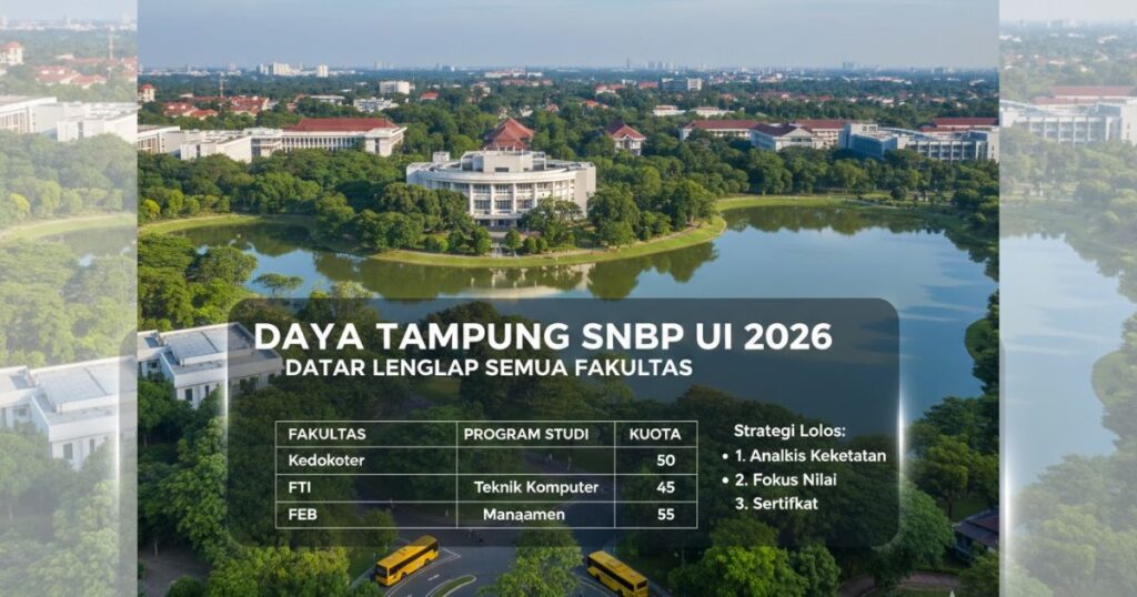 Daya Tampung SNBP UI 2026: Daftar Lengkap Semua Fakultas